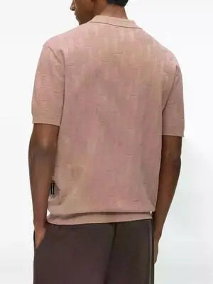 Karl Lagerfeld Monogram-pattern Polo Shirt