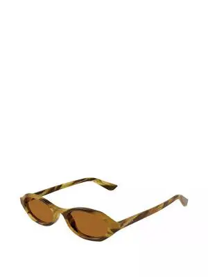 Alexander McQueen Havana Oval-frame Sunglasses