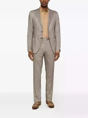 Tagliatore Long-sleeves Suit - Brown