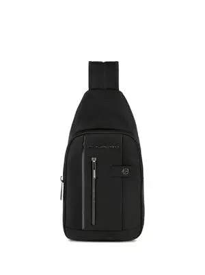 PIQUADRO Sling Bag With Logo Plaque - Black