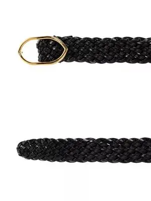 Jacquemus Calisson Braided Leather Belt - Black