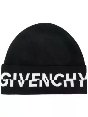 Givenchy Jacquard Logo Ribbed Beanie