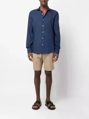 Fedeli Poplin Long-sleeve Shirt