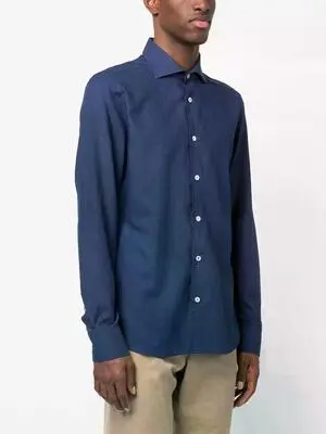 Fedeli Poplin Long-sleeve Shirt