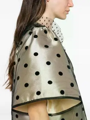 PARLOR Polka-dot Puff-sleeve Mini Dress