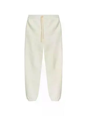 JIL SANDER Drawstring Detail Cotton Track Pants - Neutrals