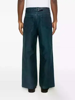 SEWMOD Patch-detail Garment-dyed Jeans