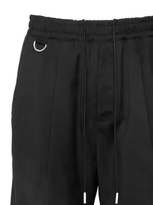 LOW BRAND Drawstring D-ring Shorts - Black