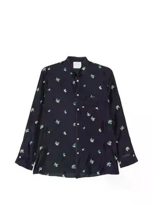 FORTE_FORTE Floral-embroidered Silk Shirt