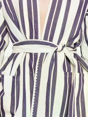 FORTE_FORTE Striped Belted Jacket - Neutrals