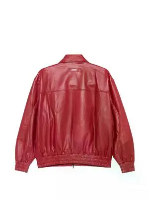 Iceberg Zip-up Leather Jacket - Red