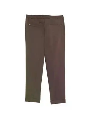 BARBA NAPOLI Drawstring-waist Turn-up Trousers