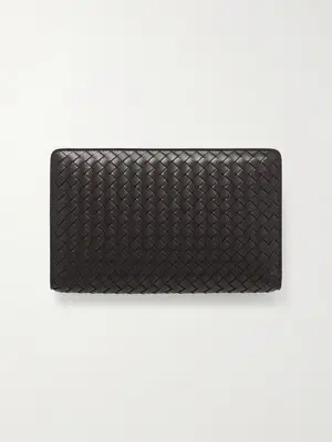Bottega Veneta Intrecciato Leather Pouch - Brown