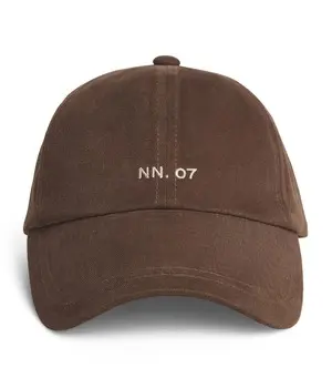 NN.07 Cotton Baseball Cap With Embroidered Logo - Brown