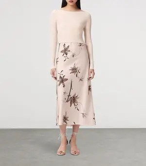 ALLSAINTS Hera 2-in-1 Midi Dress