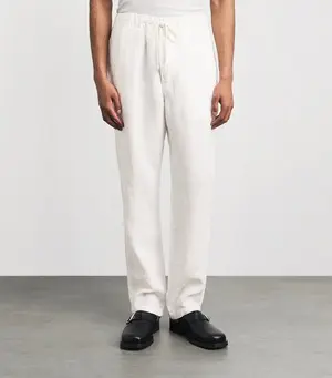 Citizens Of Humanity Linen Straight Trousers With Drawstring