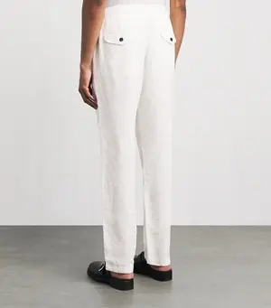 Citizens Of Humanity Linen Straight Trousers With Drawstring