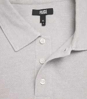 Paige Cotton Demille Polo Shirt - Grey
