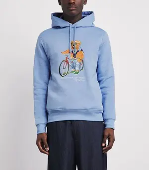 Polo Ralph Lauren Cotton-blend Polo Bear Hoodie - Blue