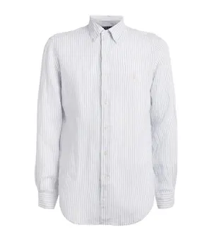 Polo Ralph Lauren Linen Custom-fit Stripe Shirt - White