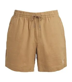 Polo Ralph Lauren Linen Drawstring Shorts - Beige