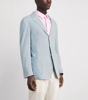 Polo Ralph Lauren Linen Single-breasted Blazer - Blue