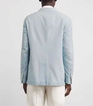 Polo Ralph Lauren Linen Single-breasted Blazer - Blue