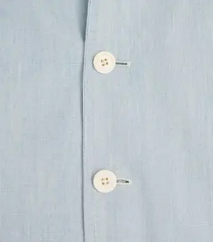 Polo Ralph Lauren Linen Single-breasted Blazer - Blue