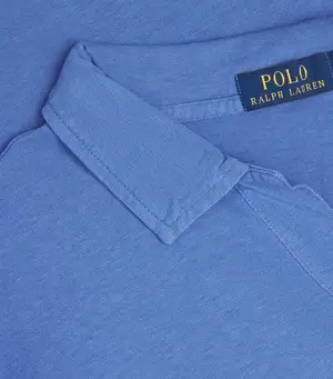 Polo Ralph Lauren Cotton-linen Open-collar Polo Shirt - Blue