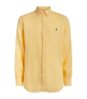 Polo Ralph Lauren Linen Custom-fit Shirt - Yellow