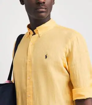 Polo Ralph Lauren Linen Custom-fit Shirt - Yellow