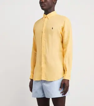 Polo Ralph Lauren Linen Custom-fit Shirt - Yellow