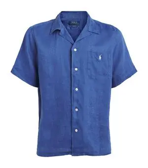 Polo Ralph Lauren Linen Short-sleeve Classic-fit Shirt - Blue