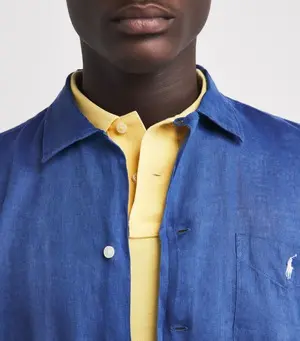 Polo Ralph Lauren Linen Short-sleeve Classic-fit Shirt - Blue