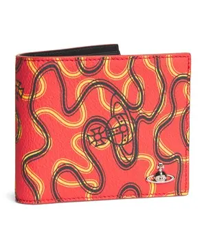 VIVIENNE WESTWOOD Squiggle Print Bifold Wallet - Red