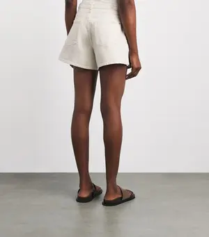 7 For All Mankind Kori Denim Shorts - Ivory