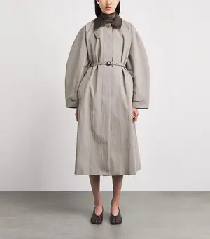 Acne Studios Cotton-blend Belted Trench Coat - Beige