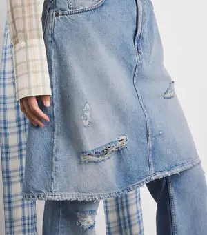 Acne Studios Layered Wide-leg Mid-rise Jeans - Blue