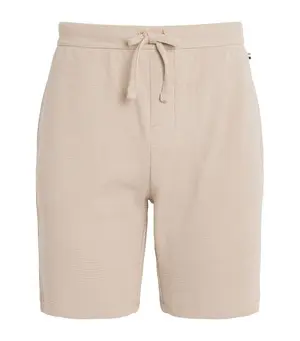 BOSS Cotton-blend Waffle-knit Shorts