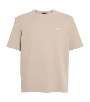 BOSS Cotton-blend Waffle-knit T-shirt