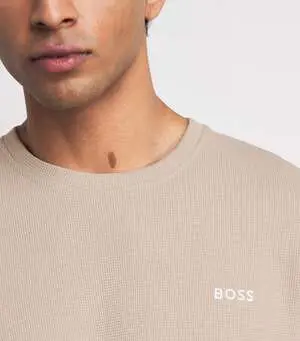 BOSS Cotton-blend Waffle-knit T-shirt