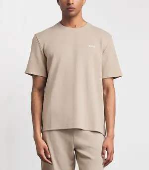 BOSS Cotton-blend Waffle-knit T-shirt