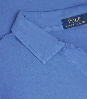 Polo Ralph Lauren Cotton-linen Open-collar Polo Shirt - Blue