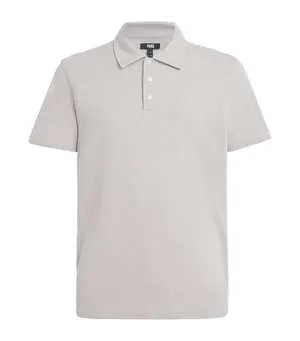 Paige Cotton Demille Polo Shirt - Grey