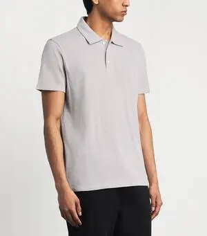 Paige Cotton Demille Polo Shirt - Grey