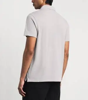 Paige Cotton Demille Polo Shirt - Grey