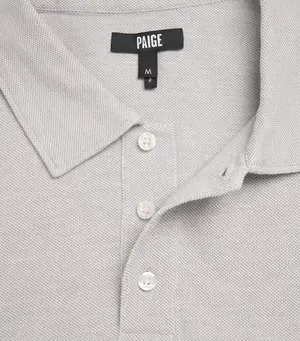 Paige Cotton Demille Polo Shirt - Grey