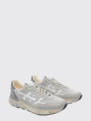 Premiata Mick Suede And Nylon Lace-up Sneakers - Grey