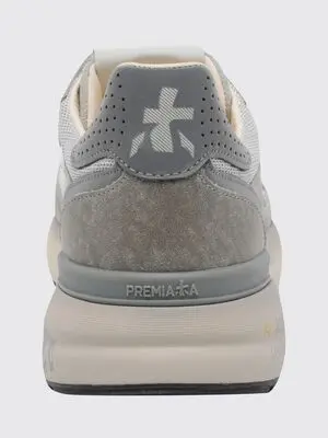 Premiata Mick Suede And Nylon Lace-up Sneakers - Grey