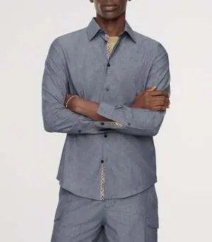 Burberry Cotton-blend Chambray Ekd Shirt